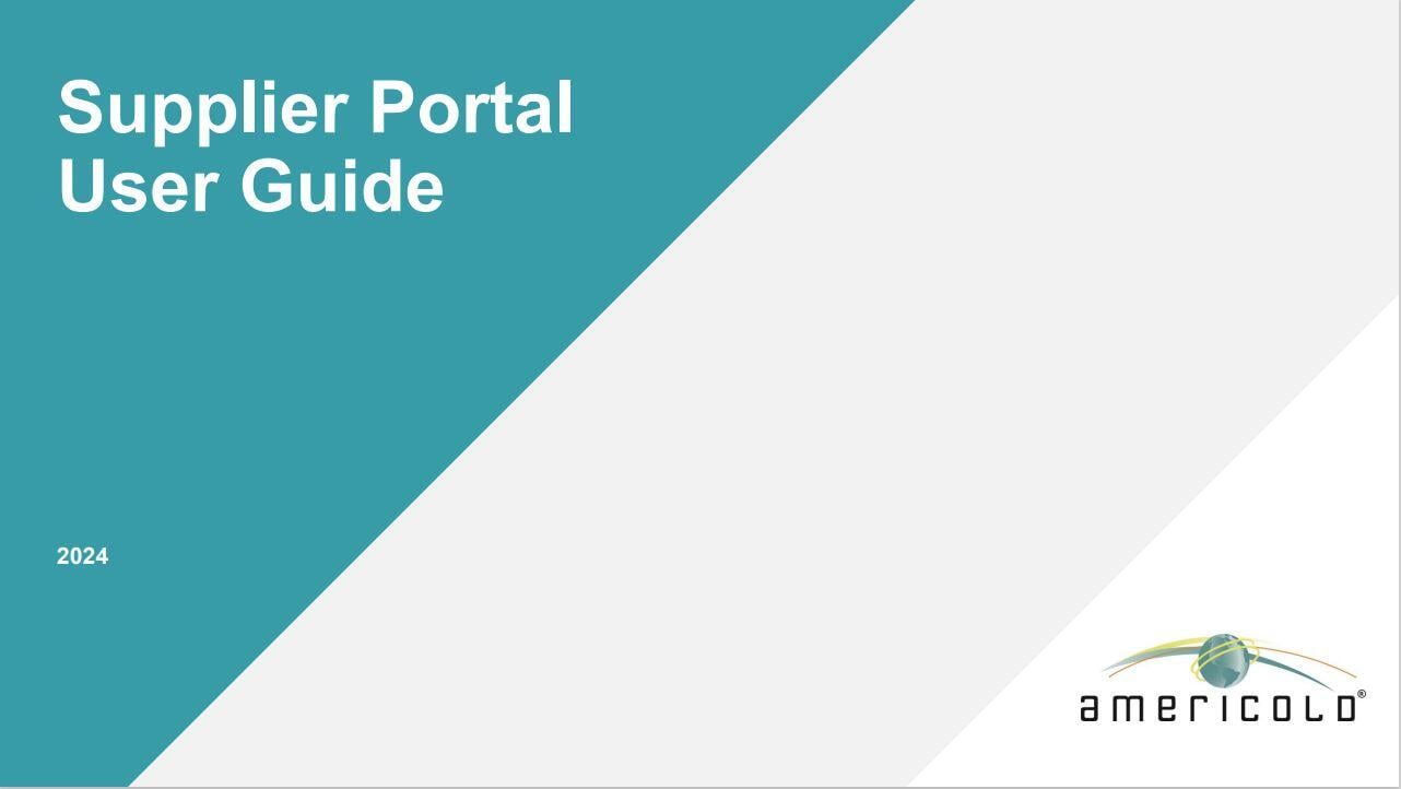 Americold Supplier Portal